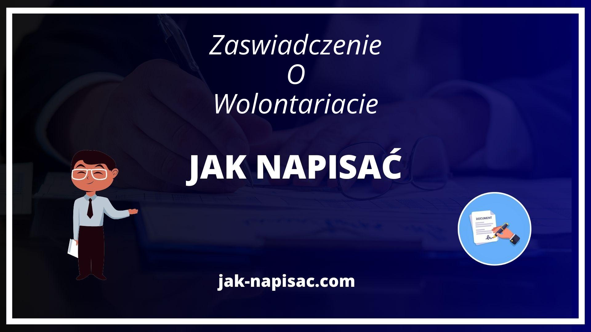 Jak Napisa Za wiadczenie O Wolontariacie Wz r Wz r